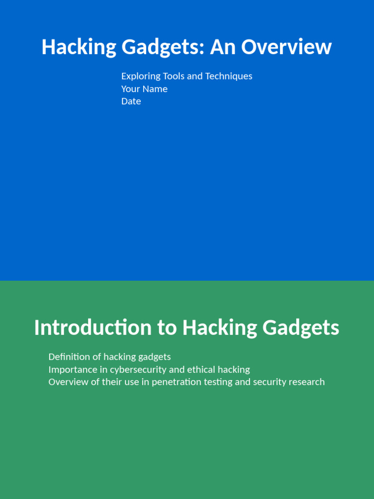 Hacking Gadgets Presentation Elegant | PDF