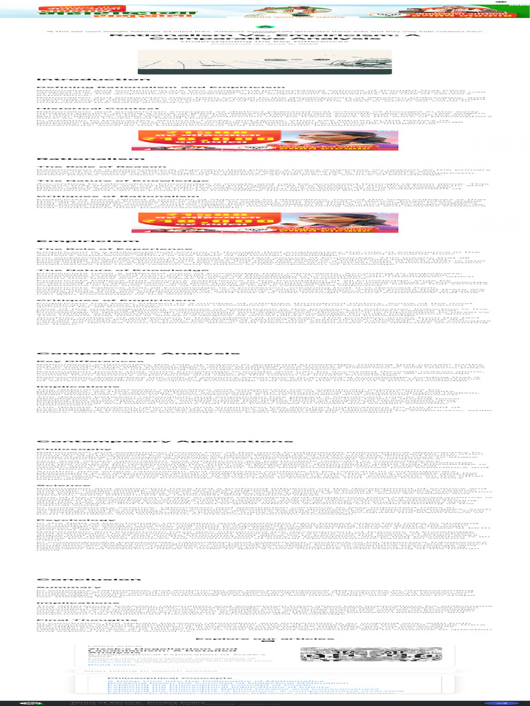 Rationalism Vs Empiricism A Comparative Analysis Understanding The Key Differences Pdf