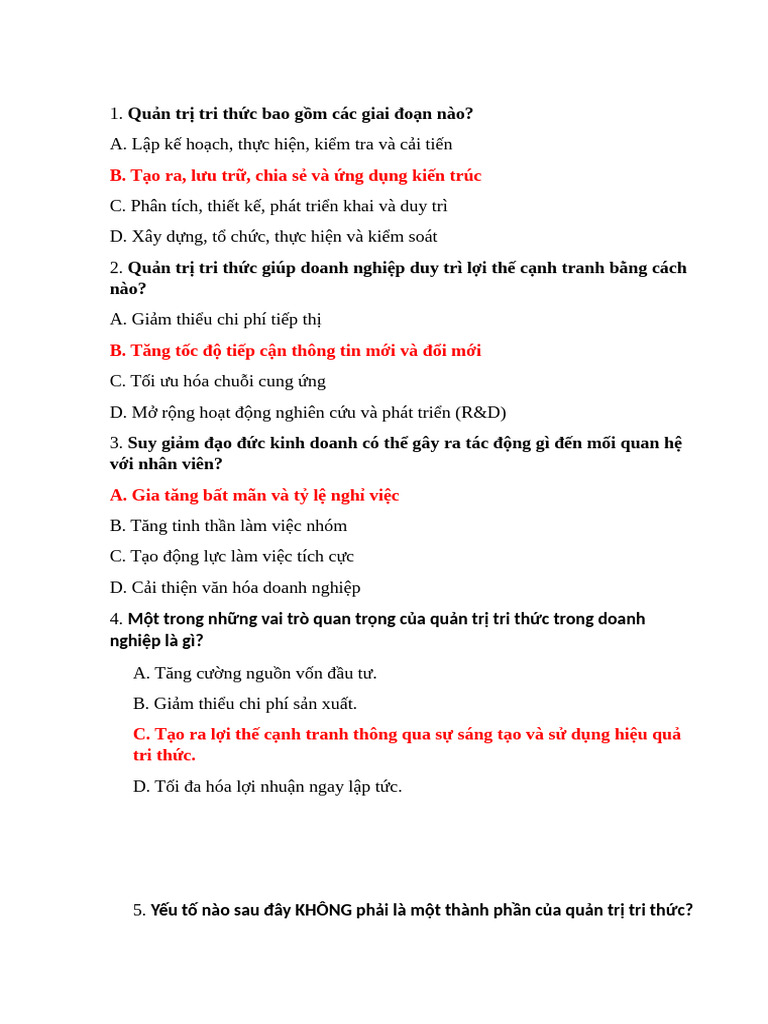 Câu Hỏi Trắc Nghiệm DDKD | PDF