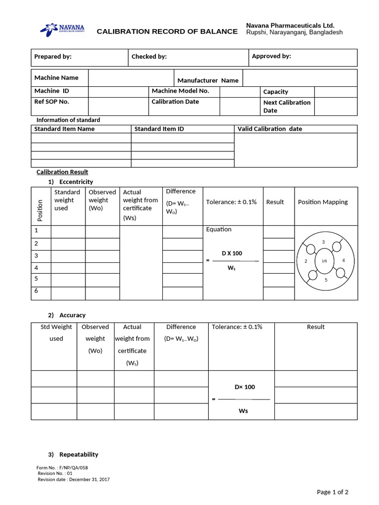 Calibration Report | PDF | Calibration | Metrology