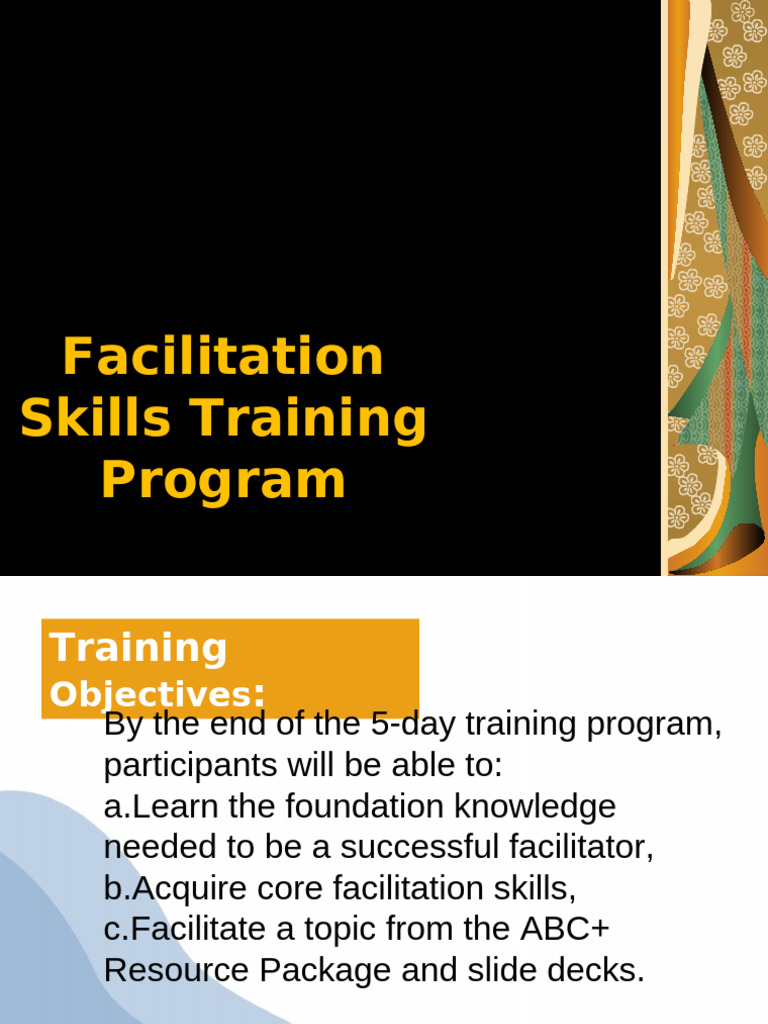 Introduction On Facilitation Skills Training IDEA | PDF | Learning ...