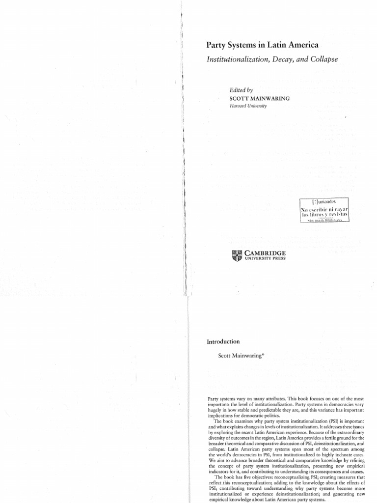 Sesión 8 Mainwaring 1995 | PDF