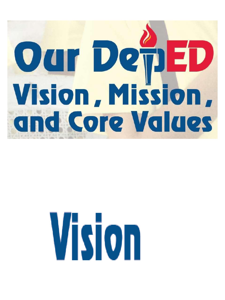 DepEd Mission and Vision Overview | PDF | Career & Growth
