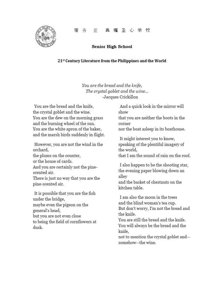 Analysis of "Litany" by Billy Collins | PDF