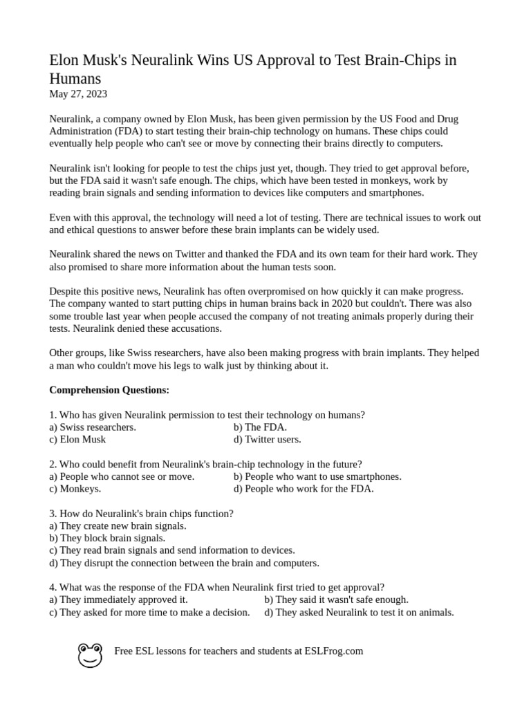 Elon Musks Neuralink Wins Us Approval To Test Brain Chips in Humans ...