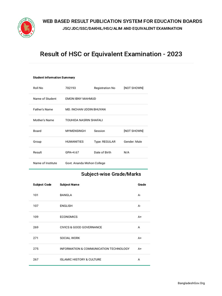 Web Based Result Publication System For Education Boards | PDF