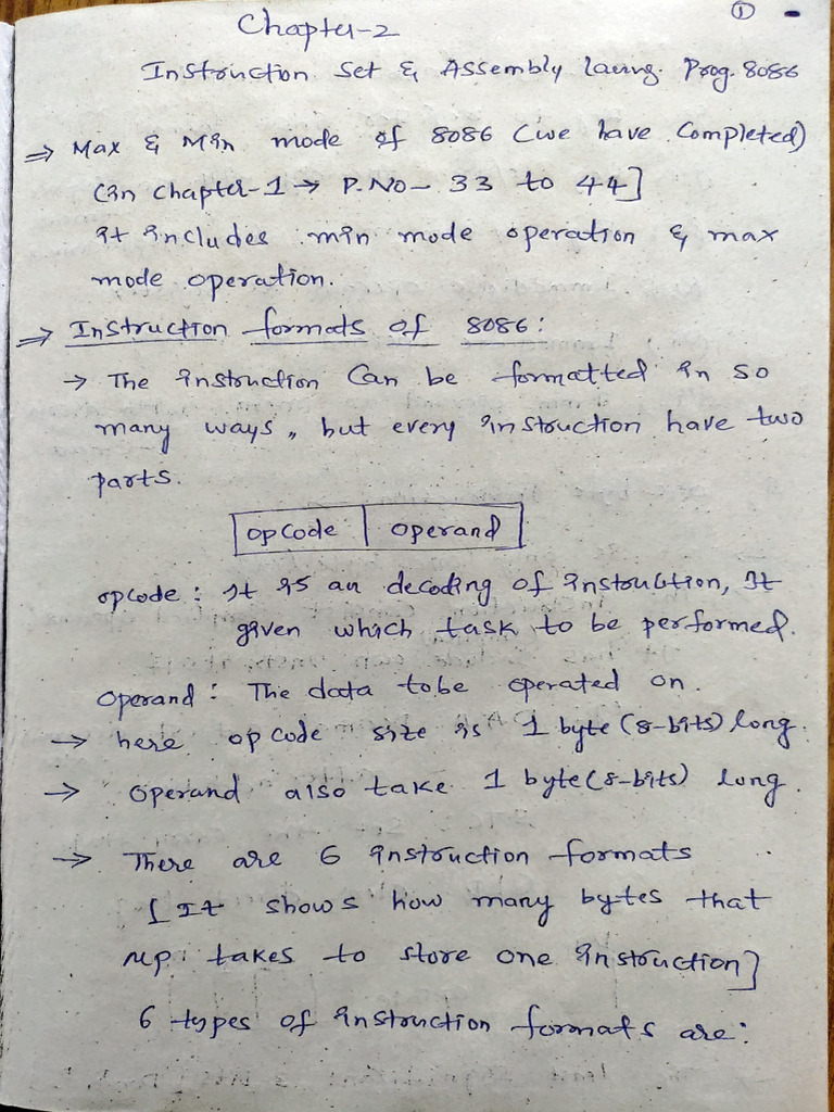 MPMC Chapter-2 Classnotes Part-1 | PDF