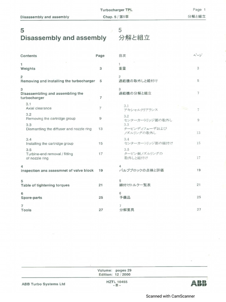 TC Overhauling Procedure | PDF
