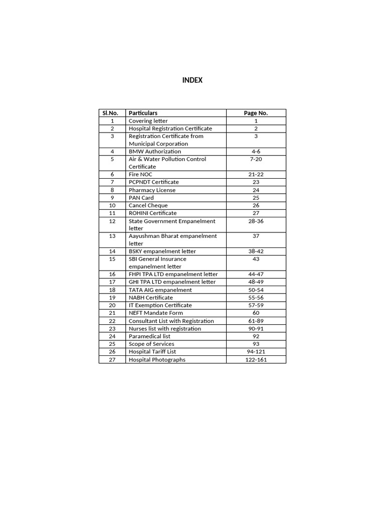 INDEX For CIL-1 | PDF