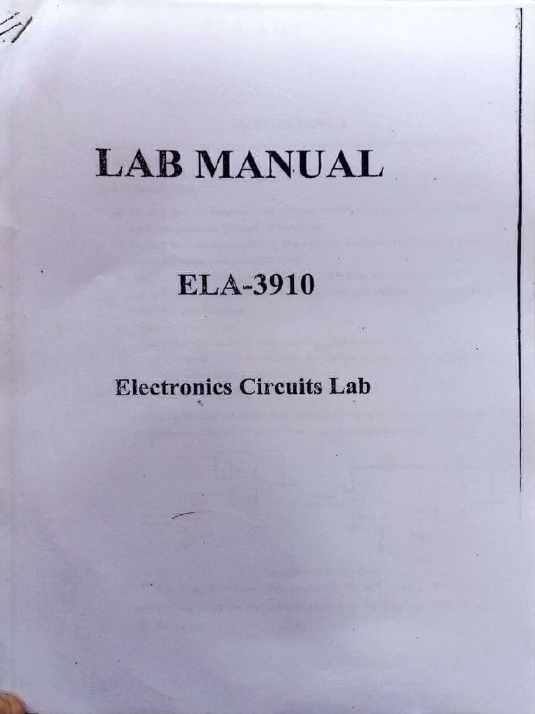 Electronics Engineering Lab | PDF