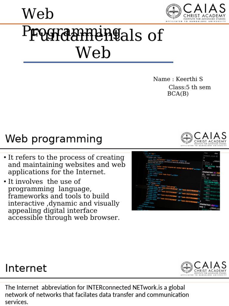 Fundamentals of Web | PDF | World Wide Web | Internet & Web