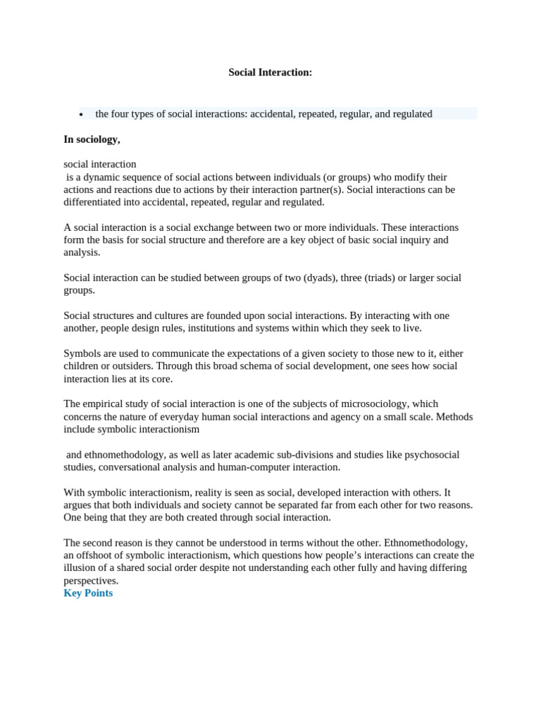 Social Interaction | PDF | Social Science