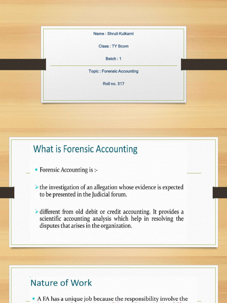 Forensic Accounting | PDF | Politics