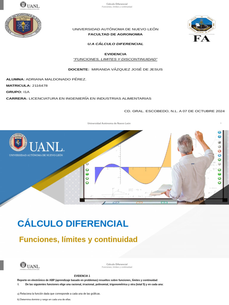F1 Evidencia 1_AMP | PDF | Función continua | Función (Matemáticas)