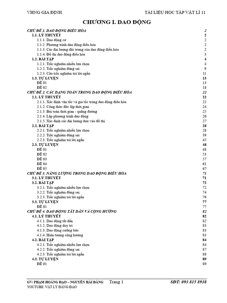 Hs. Chương 01. Dao Đ NG | PDF