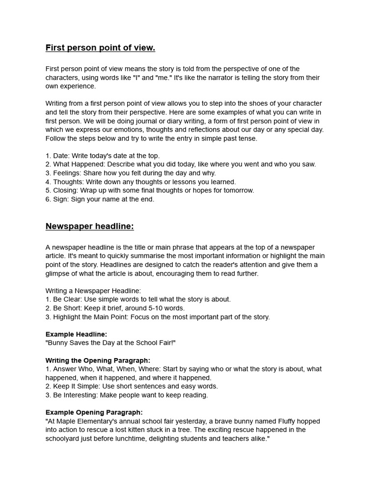 Writing Assistance for Grade 4 Level | PDF