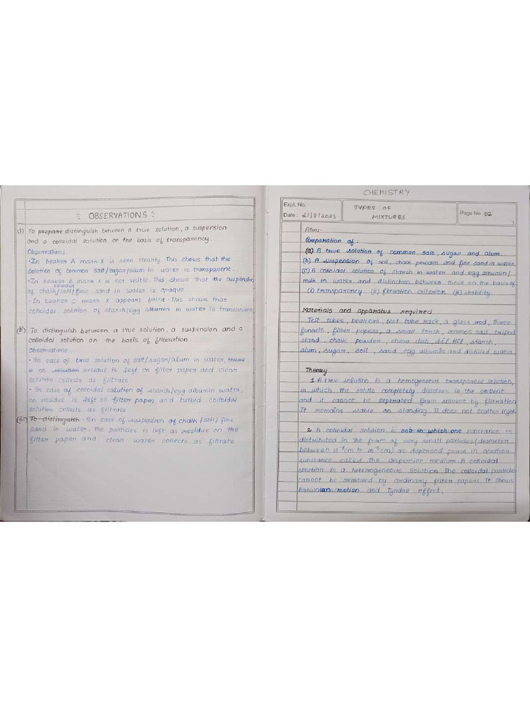 GRADE9 CHEMISTRY&Bio RECORD | PDF