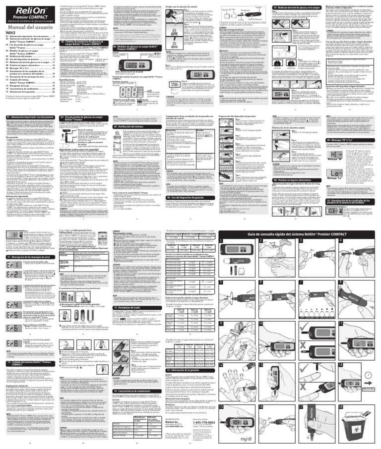 ReliOn-Premier-COMPACT-User-Manual-Spanish-11-22 | PDF | Sangre ...