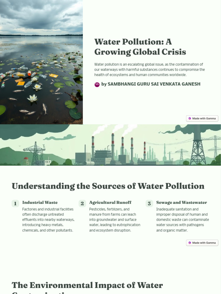 Water Pollution A Growing Global Crisis | PDF | Water Pollution | Water
