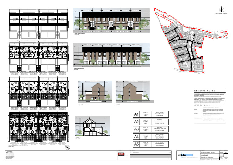 Duplex Block E. Plans Sections & Elevations | PDF | Bedroom | Interior ...