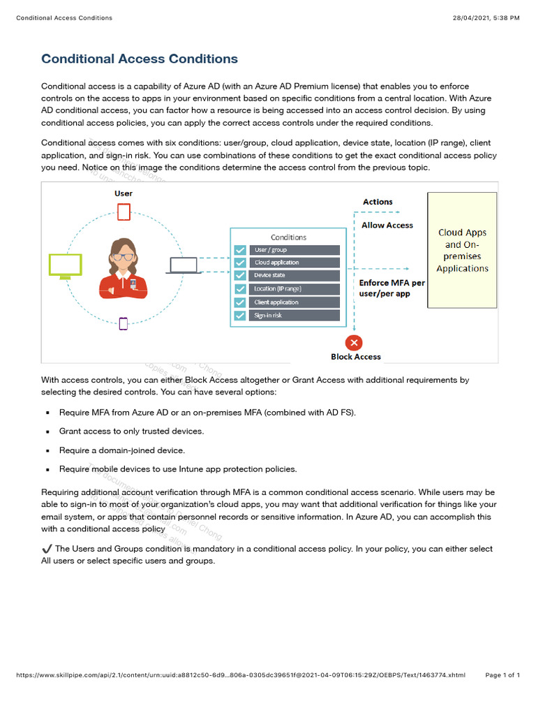 Conditional Access Conditions - Page 6 | PDF | Access Control | Computer Science