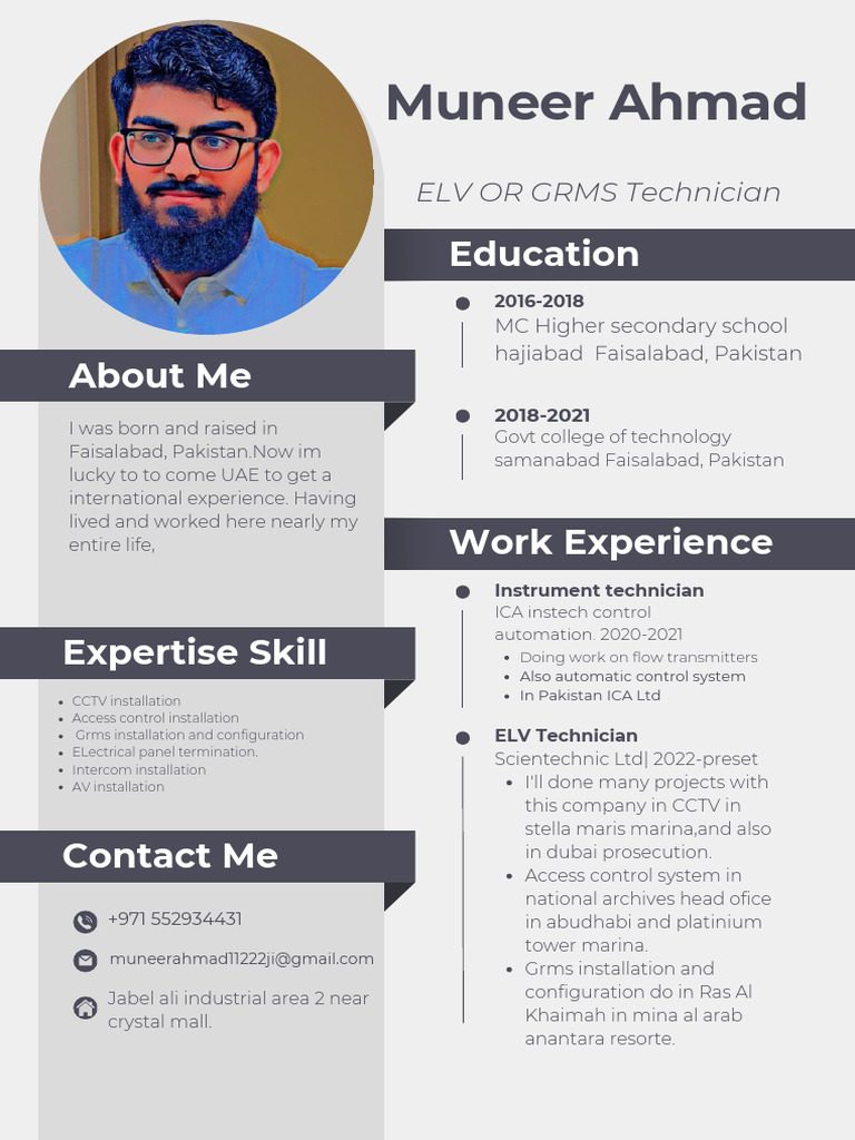 Muneer Ahmad CV-17 | PDF