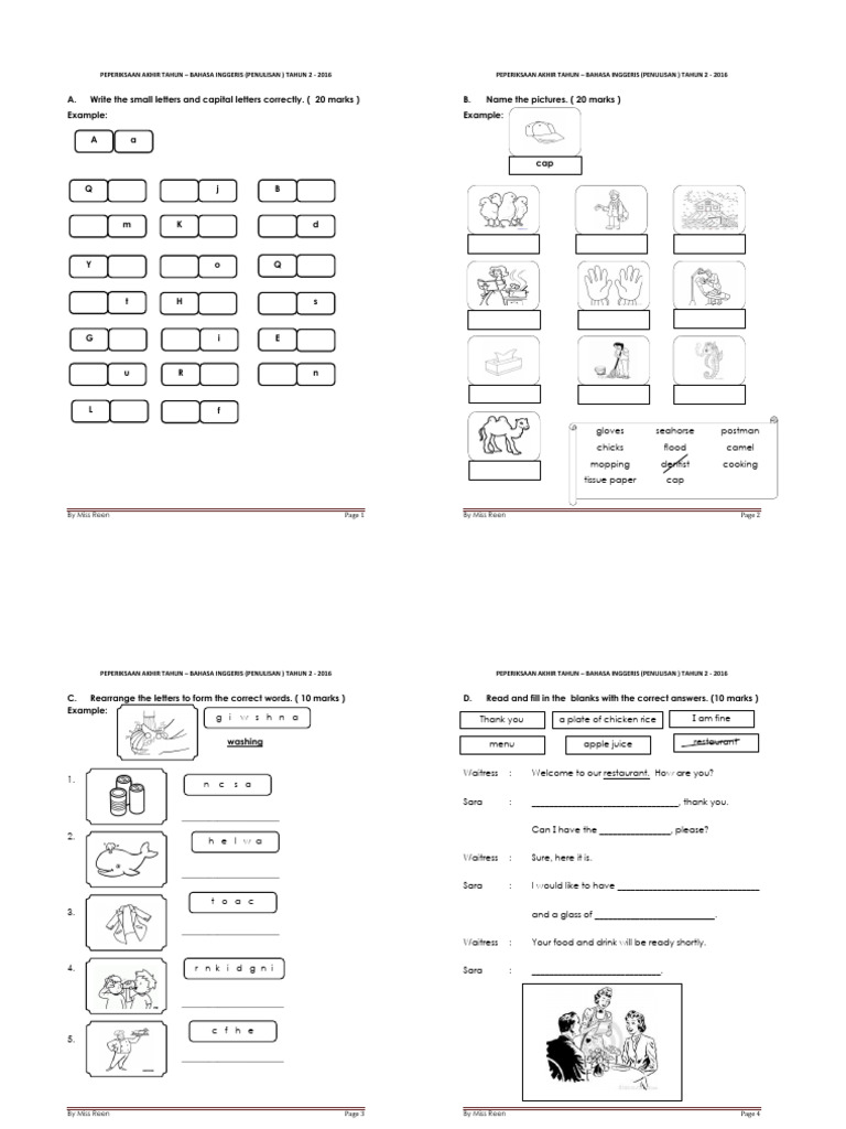 English K2 S1 Tahun 2 Pdf