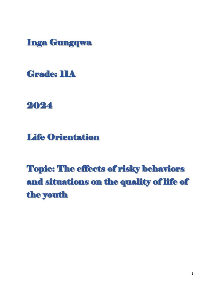 LO ASSIGNMENT | PDF | Adolescence | Teenage Pregnancy