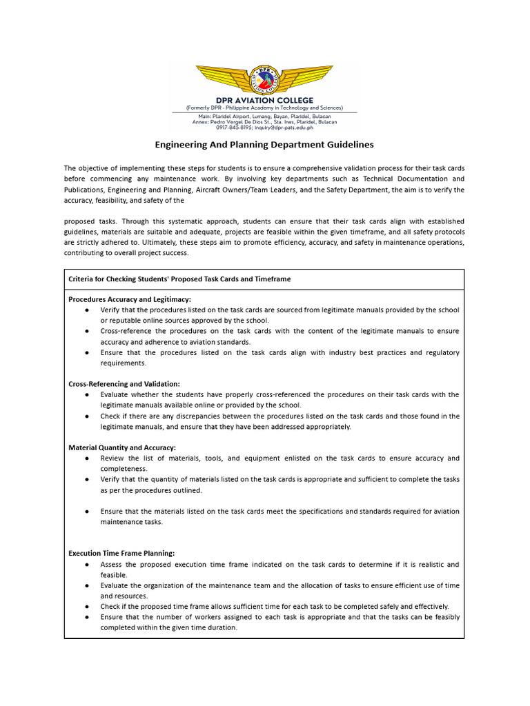Engineering and Planning Department Guidelines | PDF | Computers