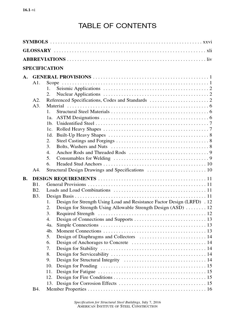 Structural Steel Building Specifications | PDF | Deformation ...