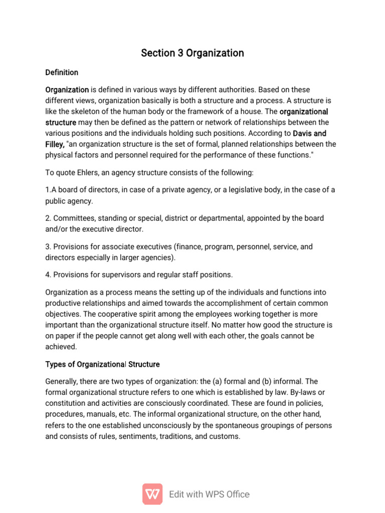 Section 3 Organ WPS Office1 | PDF | Organizational Structure | Business