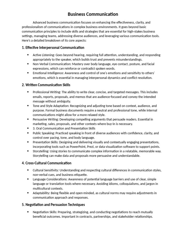 Business Communication | PDF | Communication | Negotiation