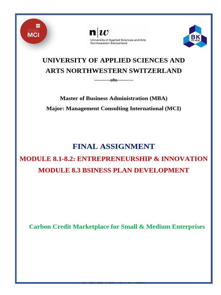 (MBA-MCI) M7.4 - Final Assignment | PDF | Carbon Footprint | Sustainability