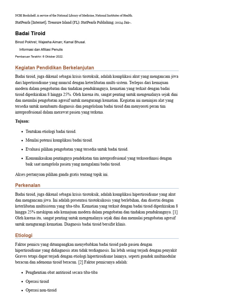 Thyroid Storm: Diagnosis & Management | PDF | Hyperthyroidism | Thyroid