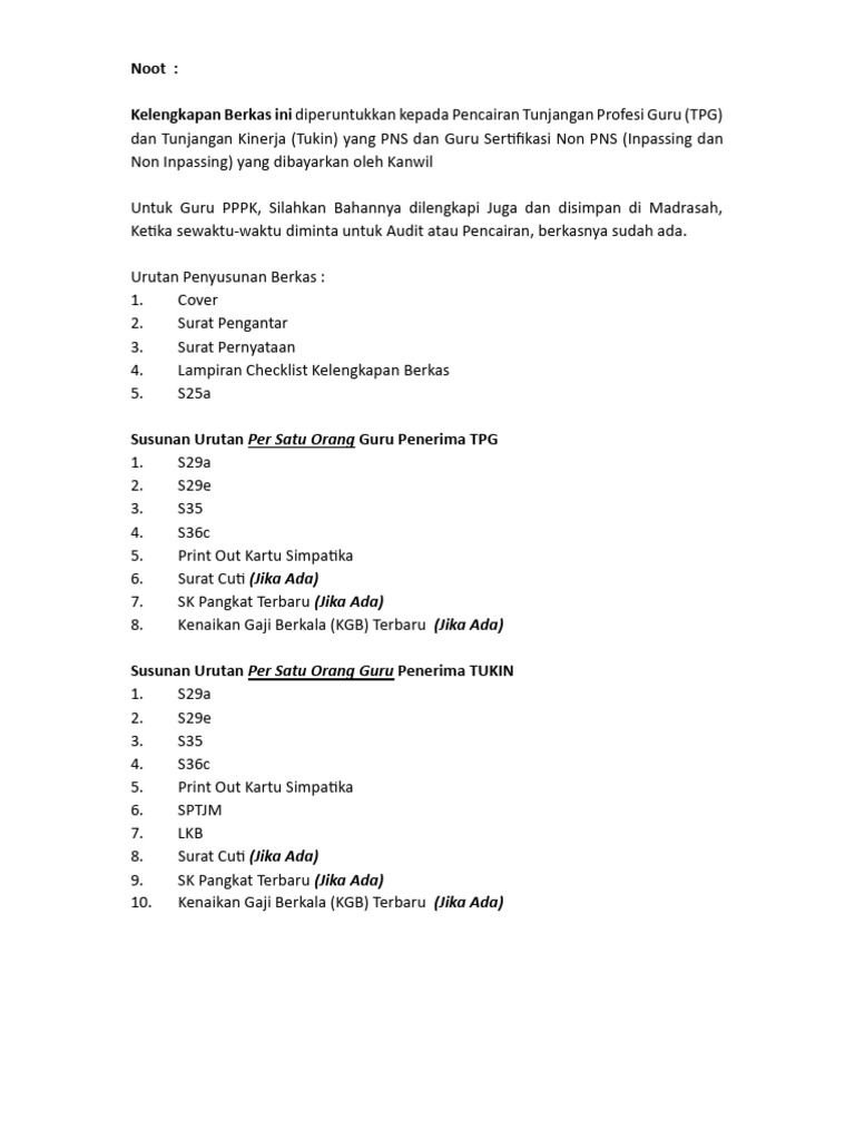 Urutan Penyusunan Berkas | PDF | Karier & Perkembangan | Metode & Bahan Ajar