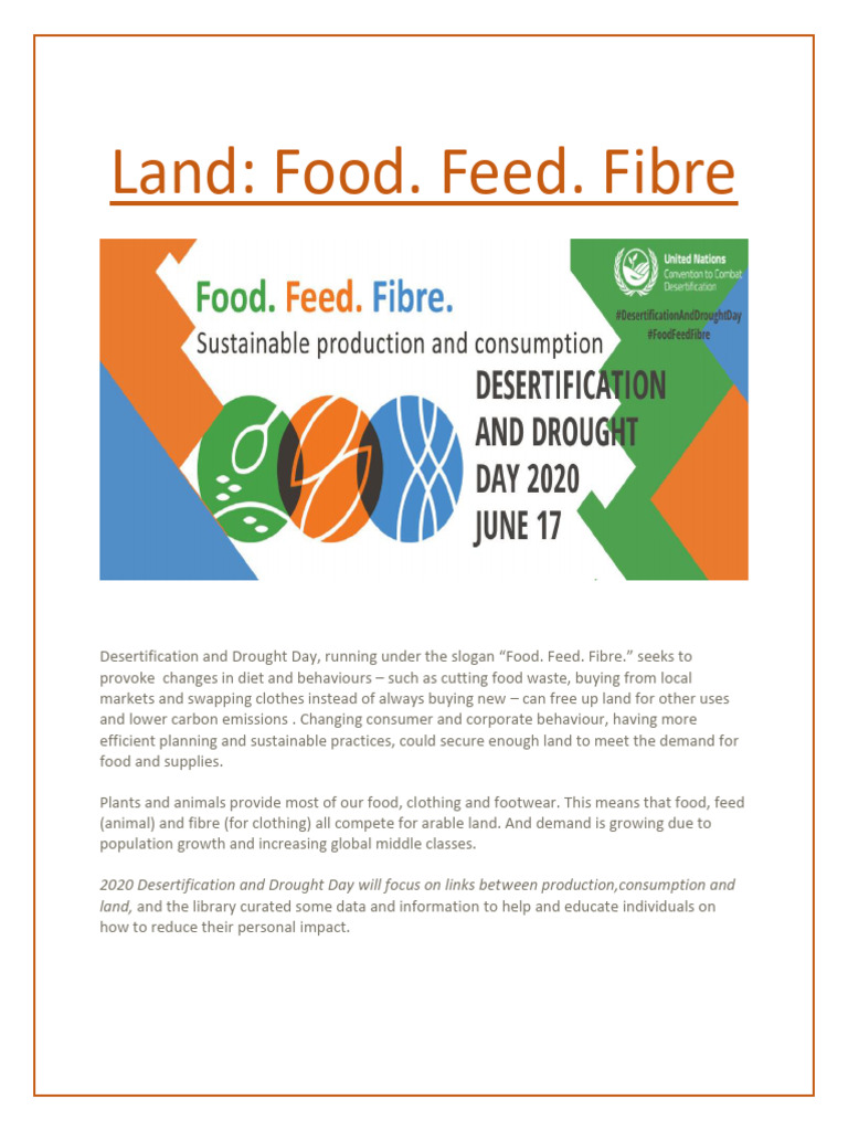 Sustainable Land Use for Food and Fibre | PDF | Agriculture | Forests