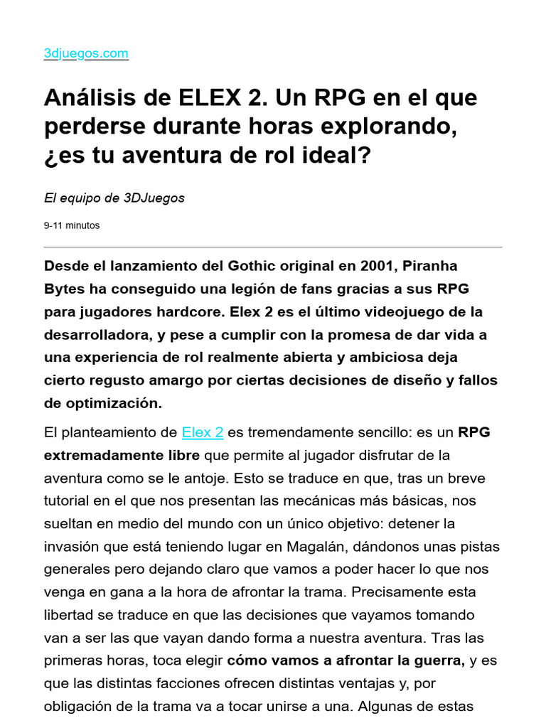 ELEX 2, Análisis y Opiniones Del Juego para PC, PS4, PS5, Xbox One y Xbox Series Reseñas ...