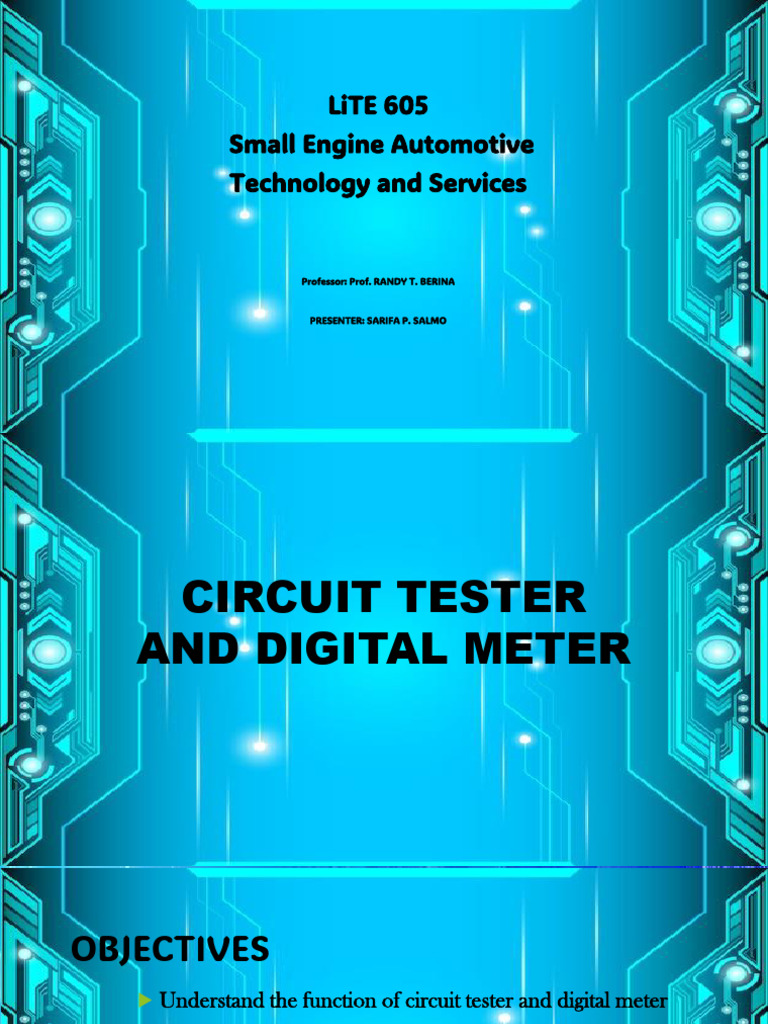 Circuit Testers and Digital Meters Guide | PDF | Voltage | Direct Current