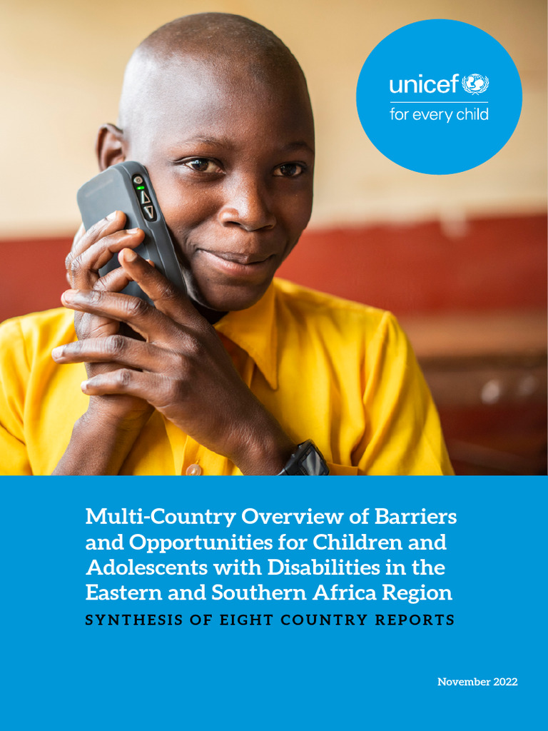 UNICEF ESA Multi Country Barriers Opportunities Disabilities | PDF ...