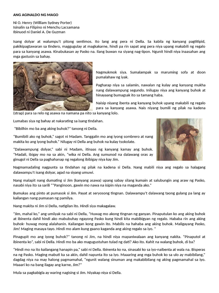 Ang Aginaldo NG Mago Buod | PDF