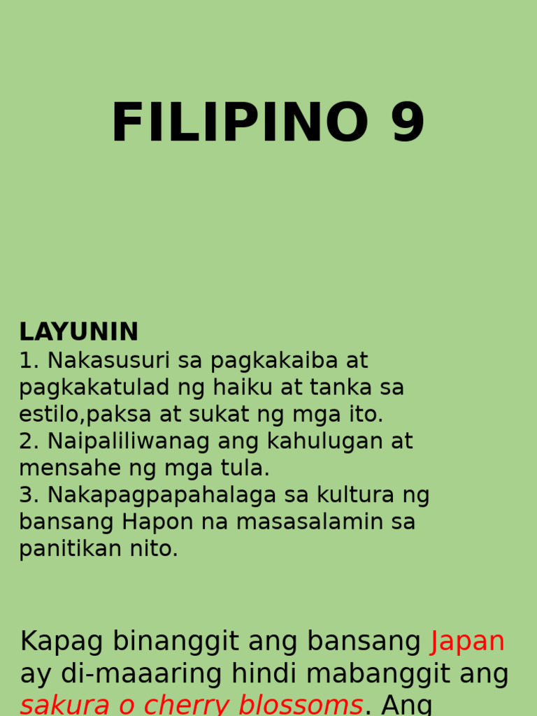 Filipino 9 Q2 M1 | PDF
