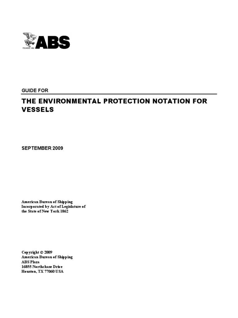 ABS Rules For Environmental Protection (+enviro) | PDF | Exhaust Gas ...
