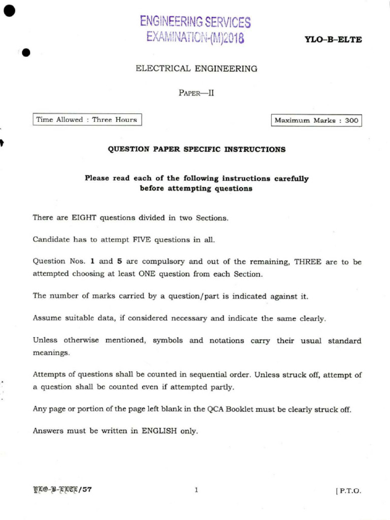 ELECTRICAL-ENGINEERING-PAPER-2-1 (1) | PDF