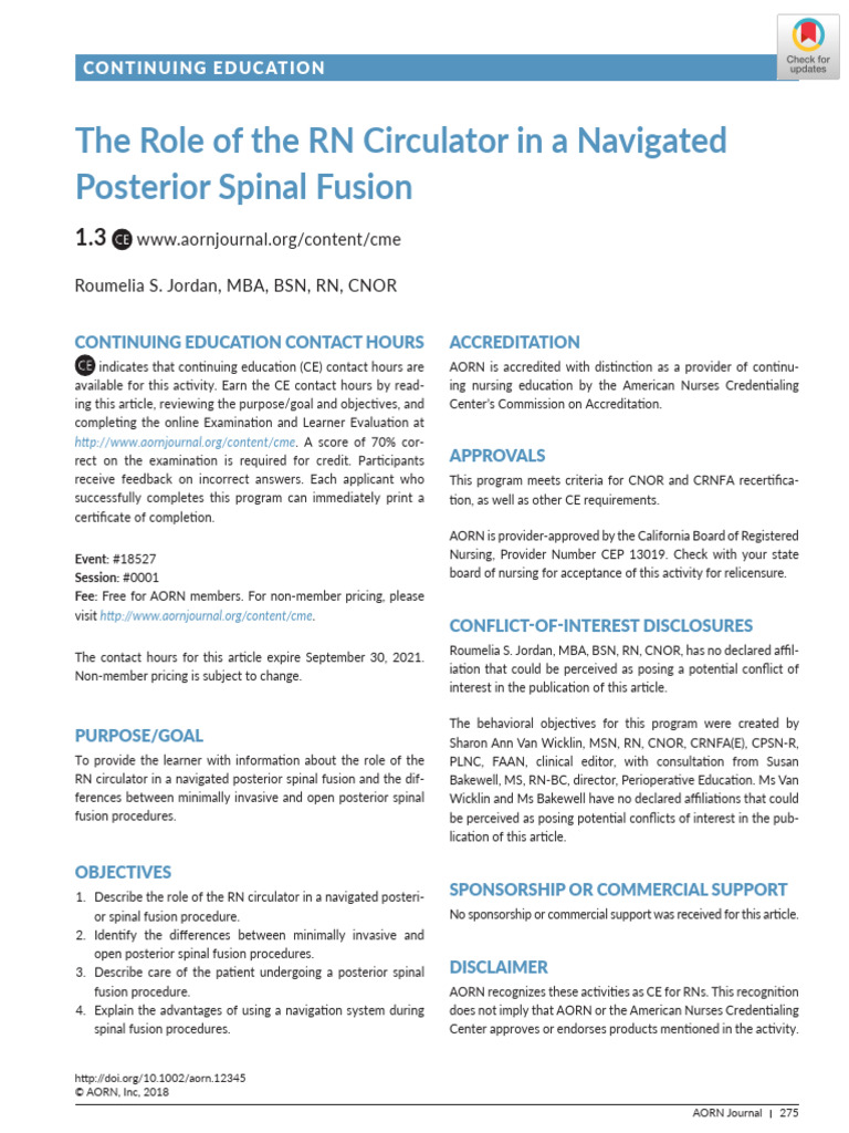 10 - The Role of The RN Circulator in A Navigated Posterior Spinal ...
