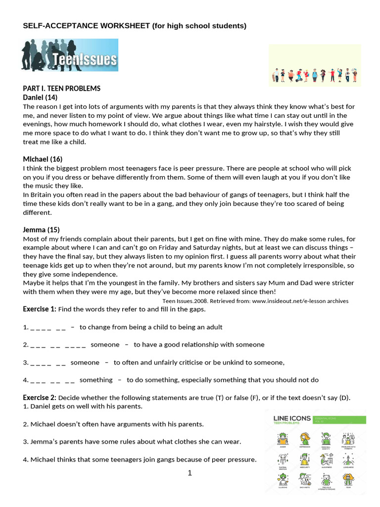 growing up worksheet | PDF | Psychological Trauma | Psychological Concepts