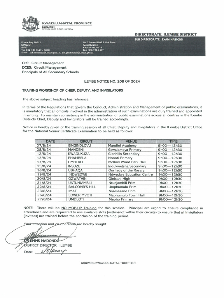 Training Workshop For CI. DCI & Invigilators | PDF