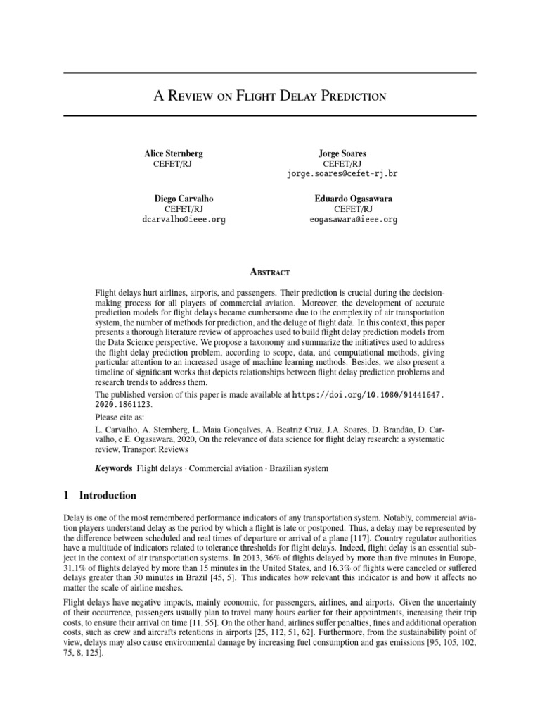 On The Relevance of Data Science For Fli | PDF | Machine Learning | Airport