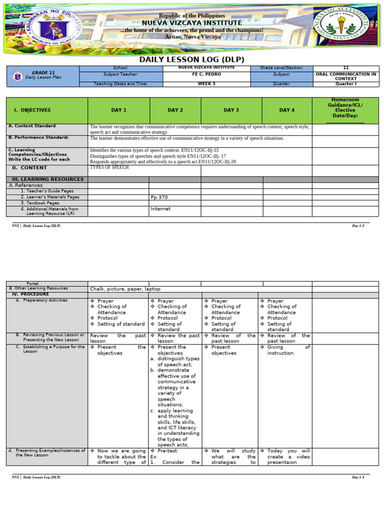 DLL-WEEK 3 | PDF | Communication | Learning