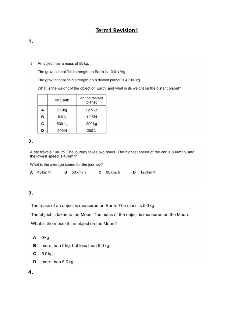 Term1 Revision1 | PDF