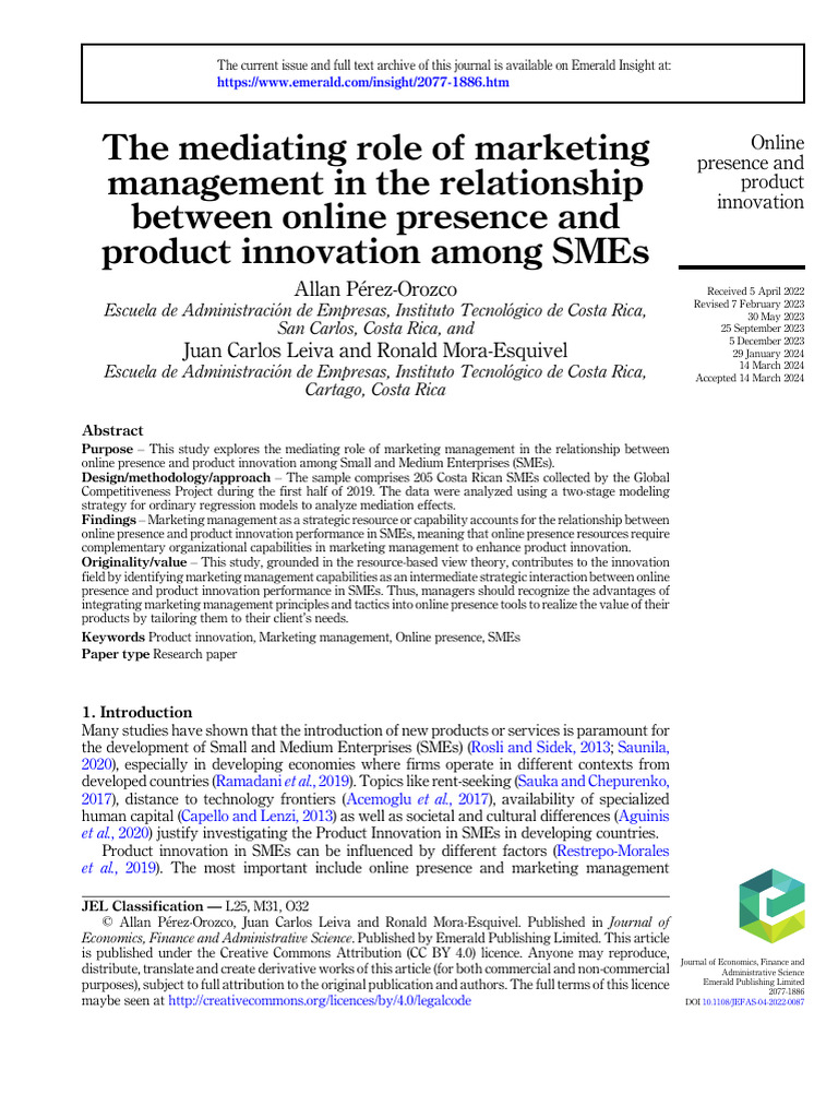 10 1108 - Jefas 04 2022 0087 | PDF | Marketing | Innovation